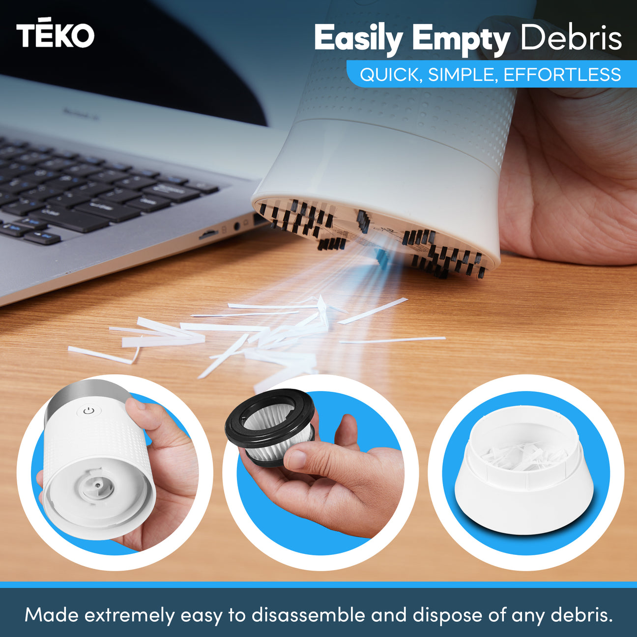 Teko Cordless Lightweight Countertop Vacuum – Teko Clean