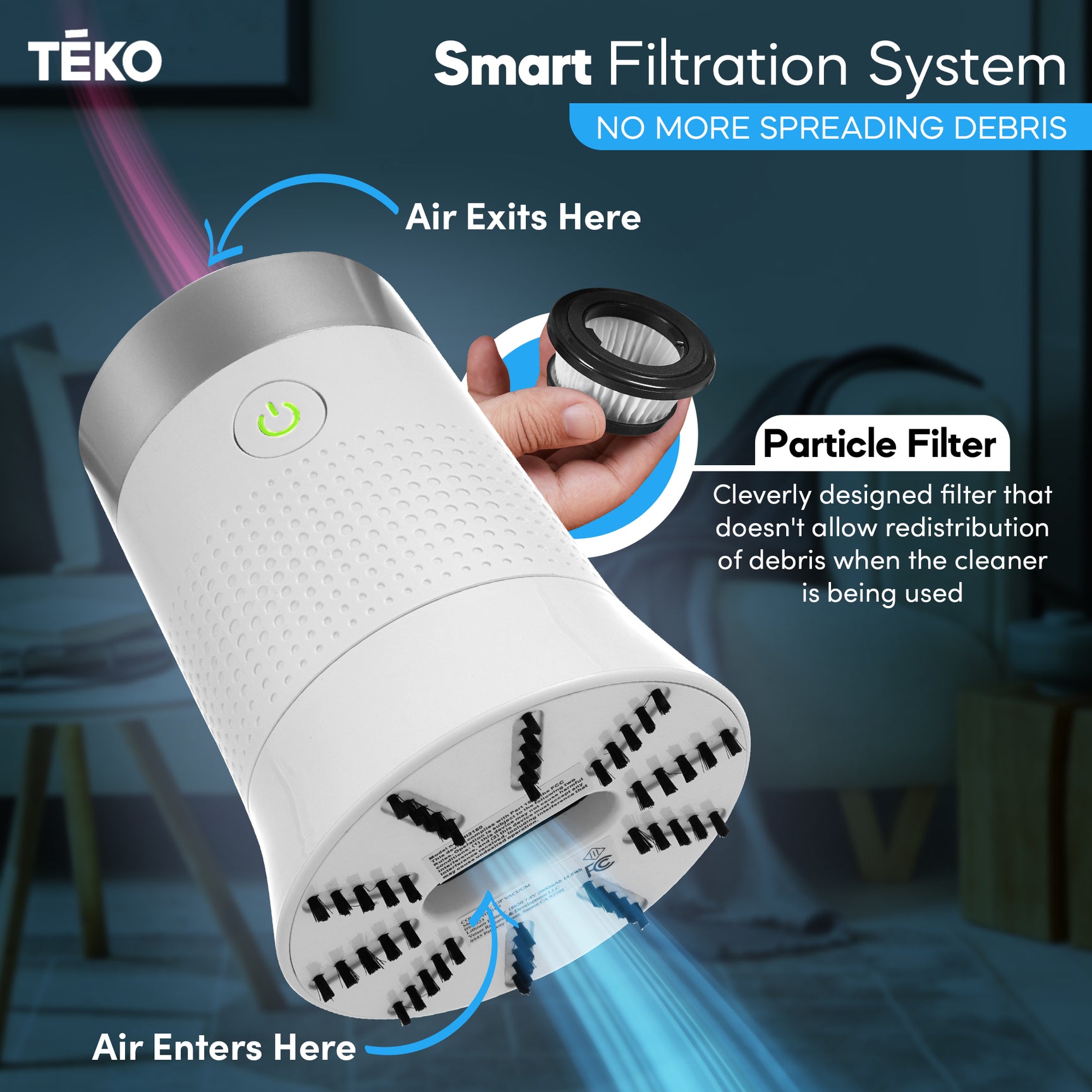 Teko Cordless Lightweight Countertop Vacuum – Teko Clean